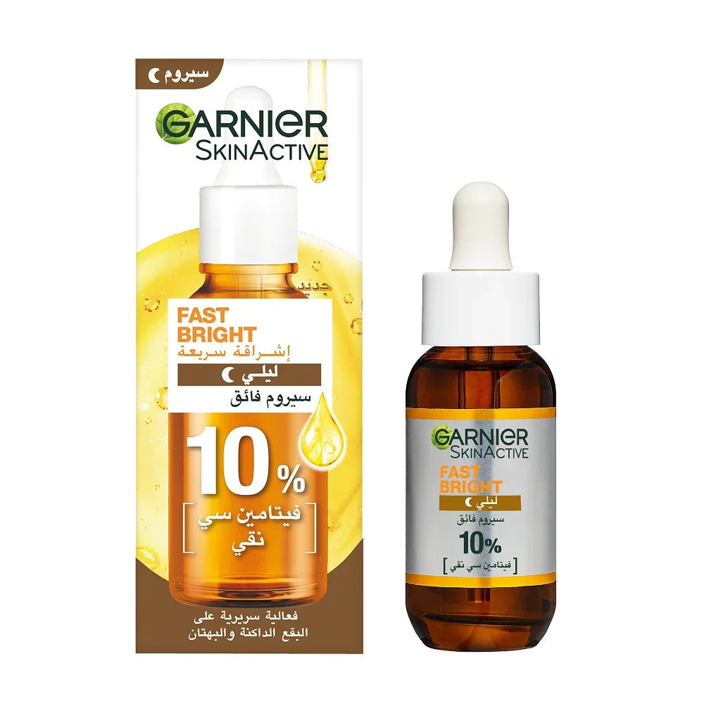 Garnier Fast Bright [10%] Pure Vitamin C Brightening Night Serum ...